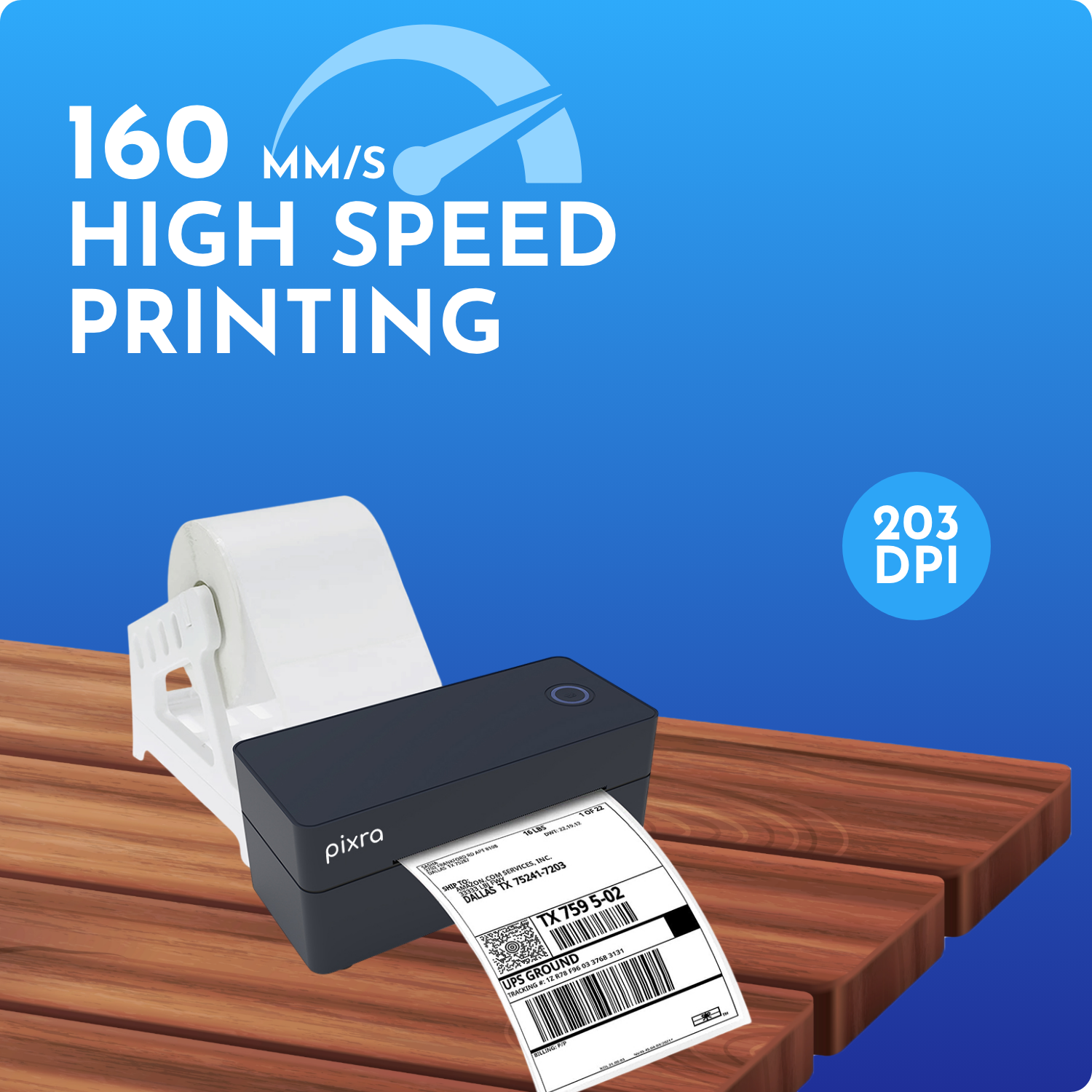 Pixra P30 USB Direct Thermal Shipping Label Printer & Barcode Printer ...